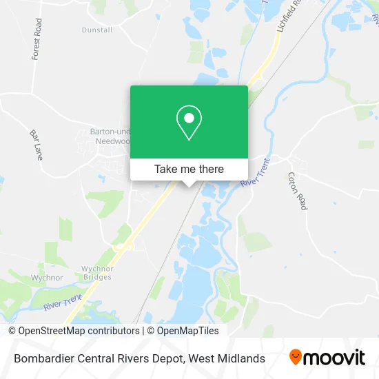 How to Get to Bombardier Central Rivers Depot in Needwood by Bus?