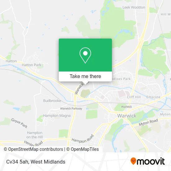How to Get to Cv34 5ah in Warwick All Saints & Woodloes by Bus or Train?