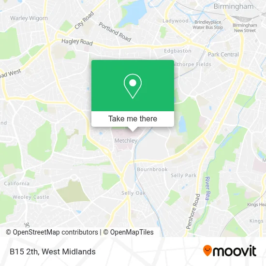 How to Get to B15 2th in Edgbaston by Bus or Train?