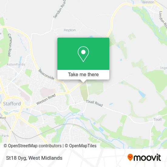 How to Get to St18 0yg in Milwich by Bus or Train?