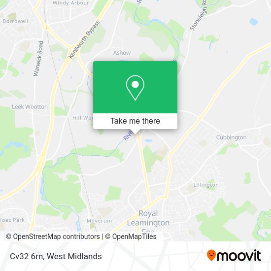 How to get to Cv32 6rn in Leamington Milverton by bus or train?