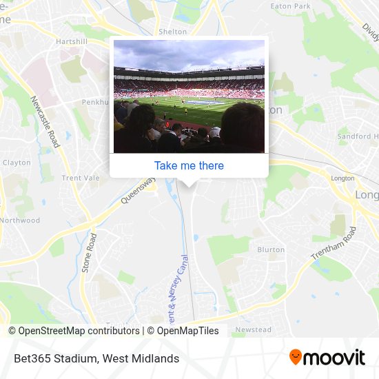 How to Get to Bet365 Stadium in Hollybush And Longton West by Bus or Train?