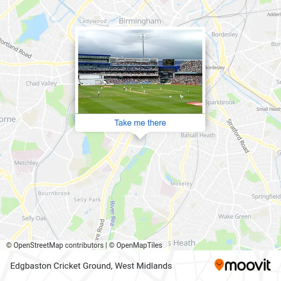 How to Get to Edgbaston Cricket Ground by Bus, Train or Light Rail?
