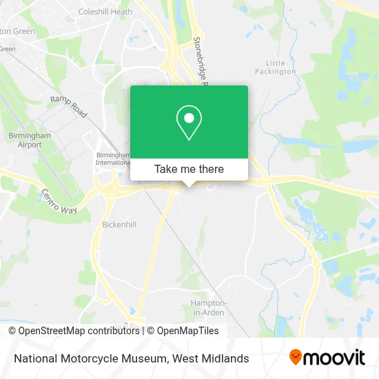 How to Get to National Motorcycle Museum in Bickenhill by Bus or Train?