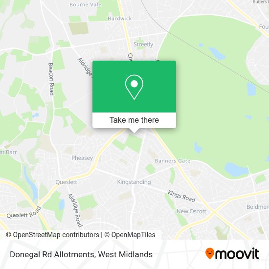 How to Get to Donegal Rd Allotments in Sutton Vesey by Bus or Train?