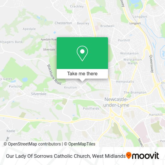 How to get to Our Lady Of Sorrows Catholic Church in Knutton by bus or ...