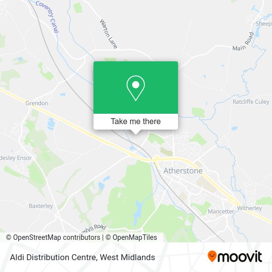 How to Get to Aldi Distribution Centre in Atherstone North by Train or Bus?