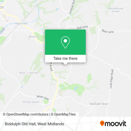 How to get to Biddulph Old Hall in Biddulph North by bus?