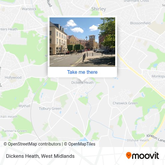 How to Get to Dickens Heath in Blythe by Bus or Train?