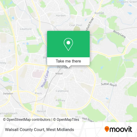 How to Get to Walsall County Court in St. Matthew's by Bus or Train?