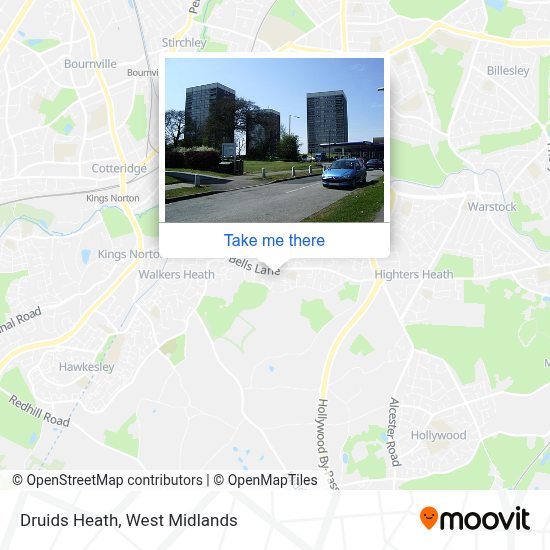 How to Get to Druids Heath in Druids Heath & Monyhull by Bus or Train?