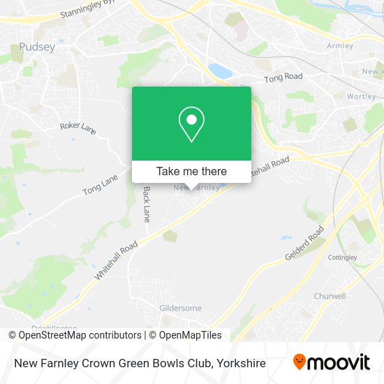 How to Get to New Farnley Crown Green Bowls Club in Leeds by Bus or Train?