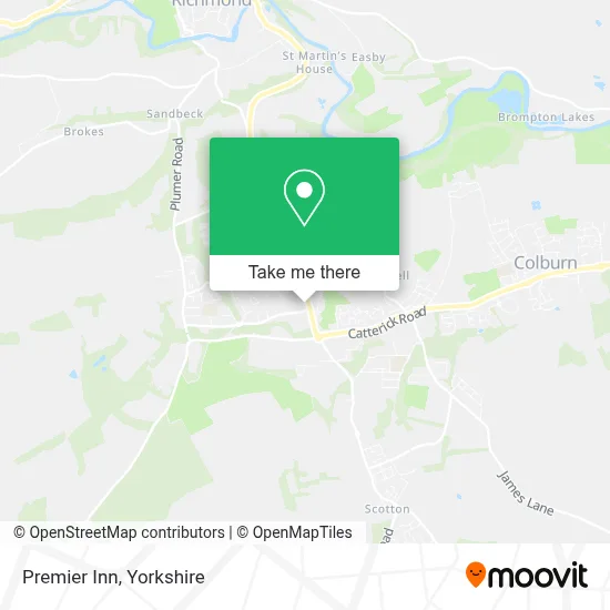 How to Get to Premier Inn in Hipswell by Bus?