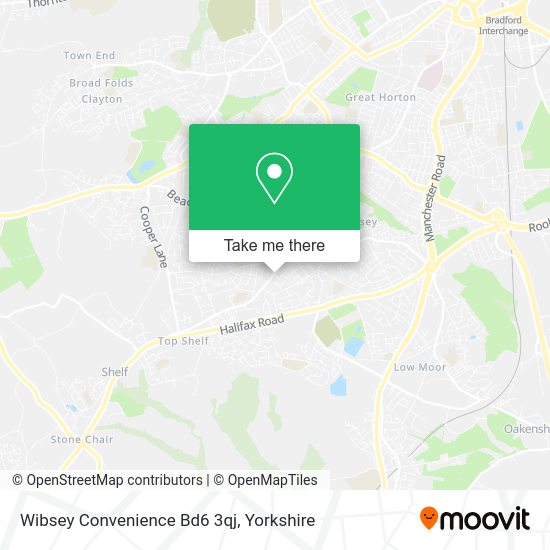 How to get to Wibsey Convenience Bd6 3qj in Bradford by Bus or Train?