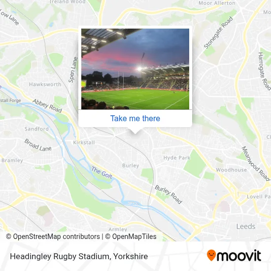 How to Get to Headingley Rugby Stadium in Leeds by Bus or Train?