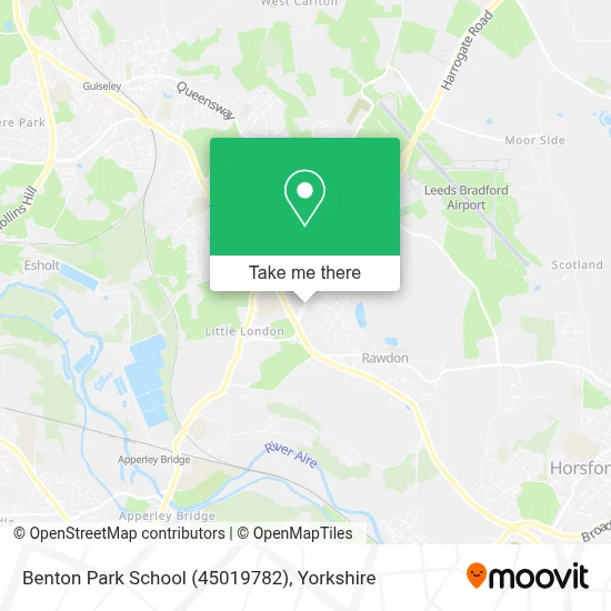 How to Get to Benton Park School (45019782) in Rawdon by Bus or Train?