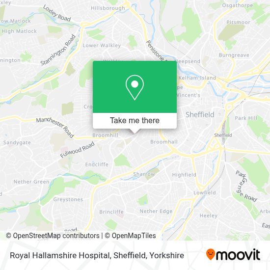 How to Get to Royal Hallamshire Hospital, Sheffield by Bus, Light Rail ...
