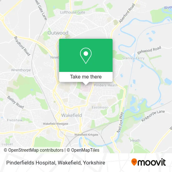 How to Get to Pinderfields Hospital, Wakefield by Bus or Train?
