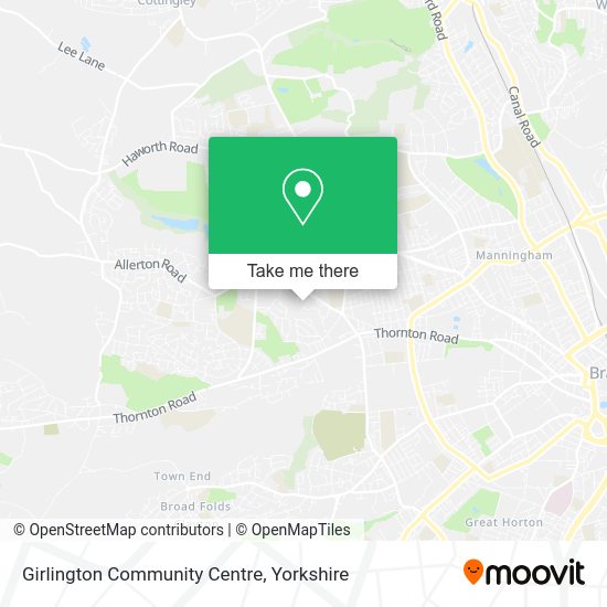 How to Get to Girlington Community Centre in Bradford by Bus or Train?