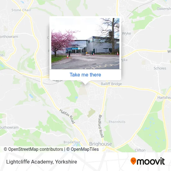 How to Get to Lightcliffe Academy in Halifax by Bus or Train?
