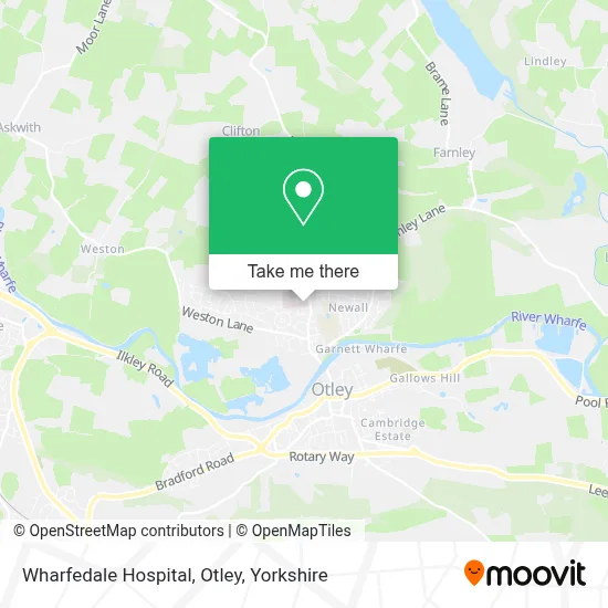 How to Get to Wharfedale Hospital, Otley by Bus or Train?
