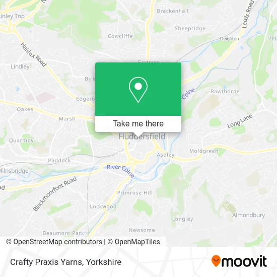 How to Get to Crafty Praxis Yarns in Huddersfield by Bus or Train?