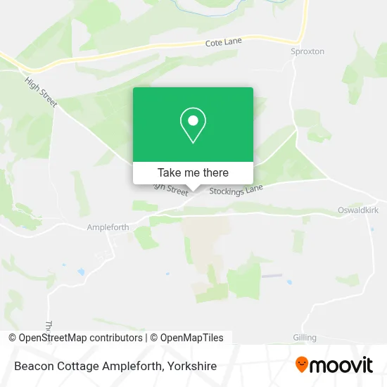How to Get to Beacon Cottage Ampleforth by Bus?