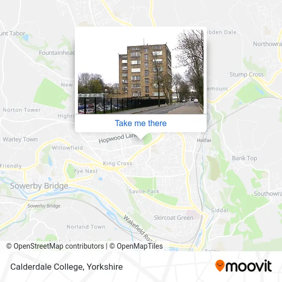 How to Get to Calderdale College in Halifax by Bus or Train?