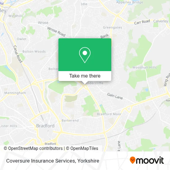 How to Get to Coversure Insurance Services in Bradford by Bus or Train?