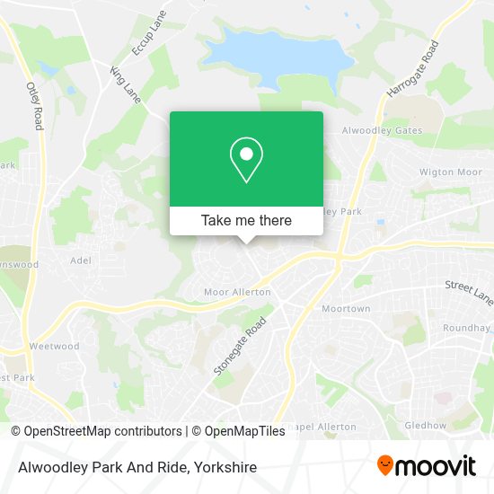 How to Get to Alwoodley Park And Ride in Leeds by Bus or Train?