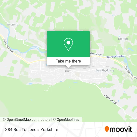 How to Get to X84 Bus To Leeds in Ilkley by Bus or Train?