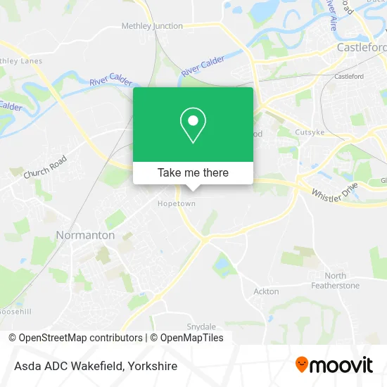 How to Get to Asda ADC Wakefield in Pontefract by Bus or Train?