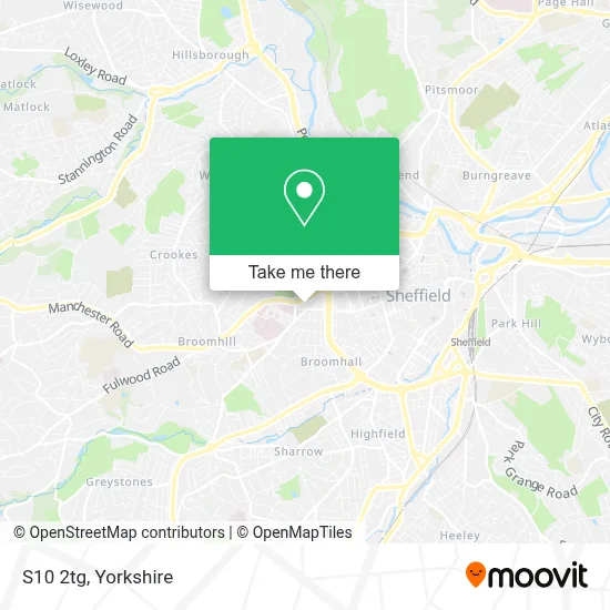 How to Get to S10 2tg in Sheffield by Bus, Train or Light Rail?