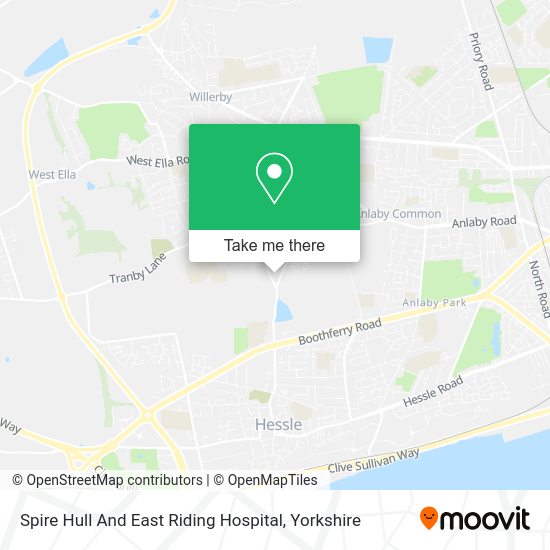 How to Get to Spire Hull And East Riding Hospital in Anlaby With Anlaby ...