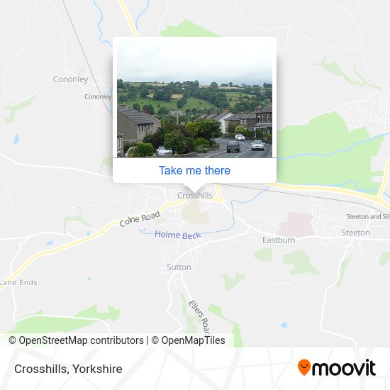 How to Get to Crosshills in Glusburn And Cross Hills by Bus or Train?