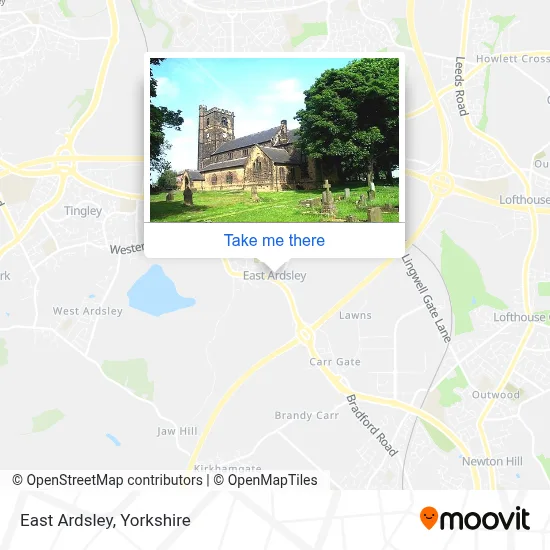How to Get to East Ardsley in Leeds by Bus or Train?