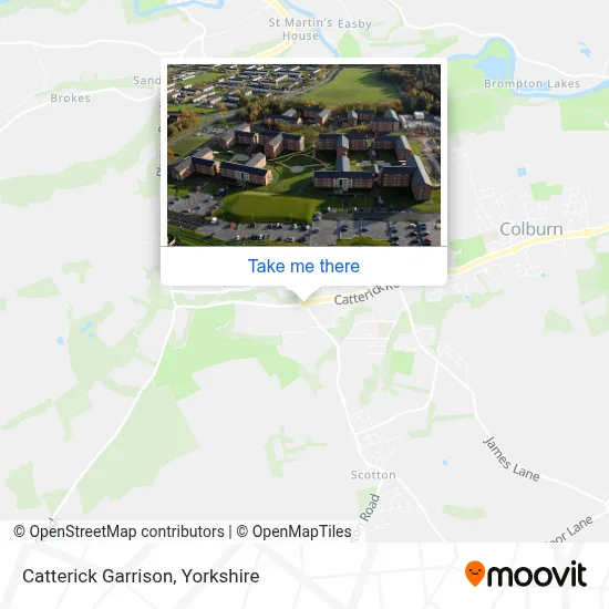 How to Get to Catterick Garrison in Scotton by Bus?