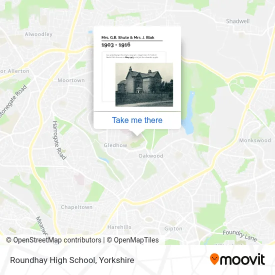 How to Get to Roundhay High School in Leeds by Bus?