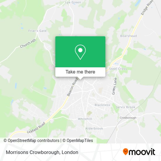 How to get to Morrisons Crowborough in Wealden by train or bus?