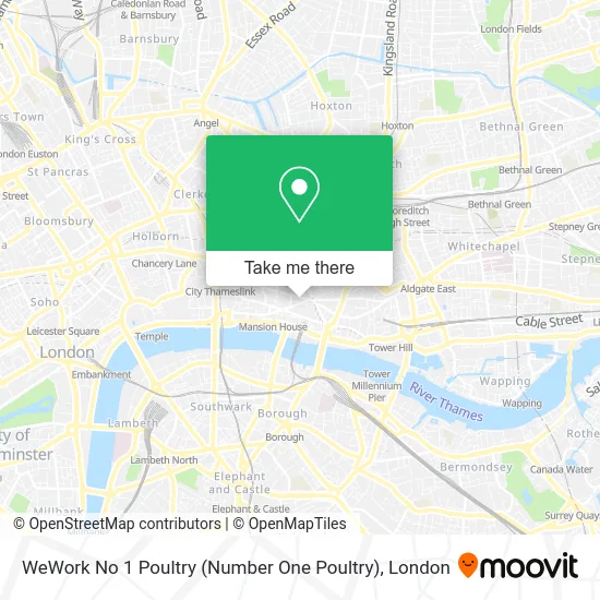 How to Get to WeWork No 1 Poultry (Number One Poultry) in City Of ...