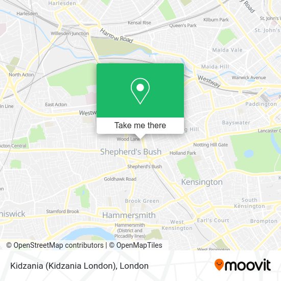 How to get to Kidzania (Kidzania London) in Shepherd'S Bush by train ...