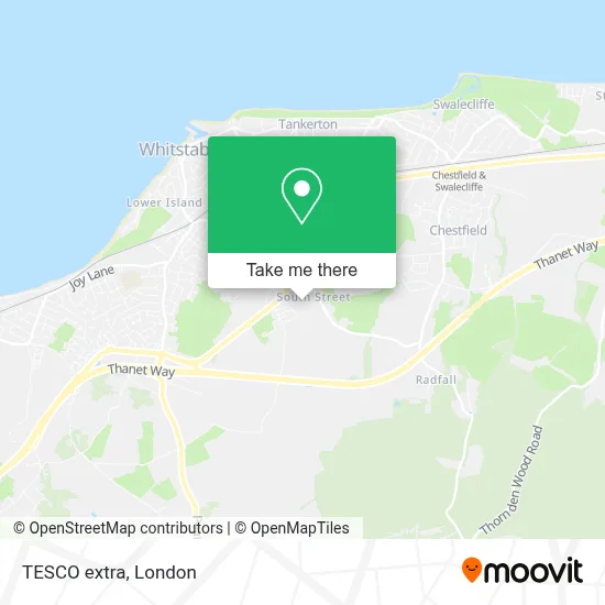 How to Get to TESCO extra in Whitstable by Bus or Train?