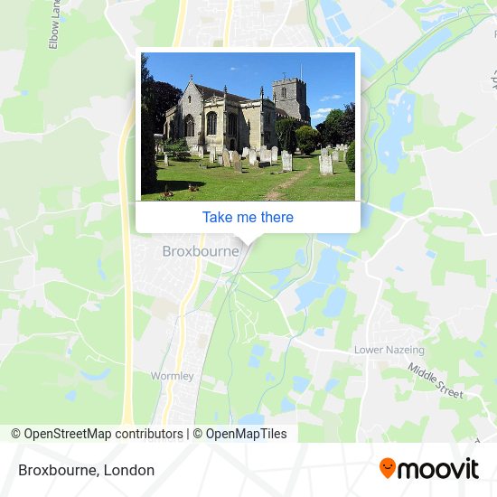 How to Get to Broxbourne in Hoddesdon by Bus, Train or Tube?