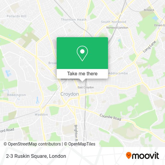 How to Get to 2-3 Ruskin Square in Croydon by Train, Bus or Tube?
