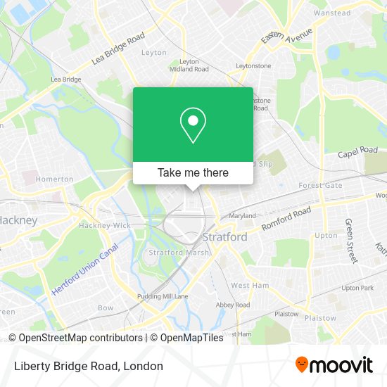 How to get to Liberty Bridge Road in Stratford by bus, Tube or train?