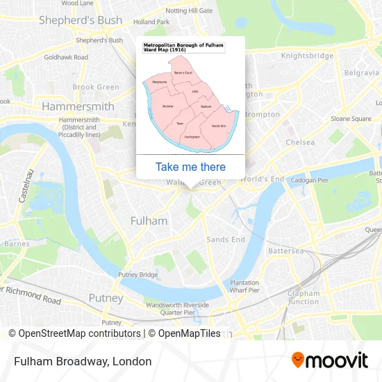 How to Get to Fulham Broadway by Bus, Tube or Train?
