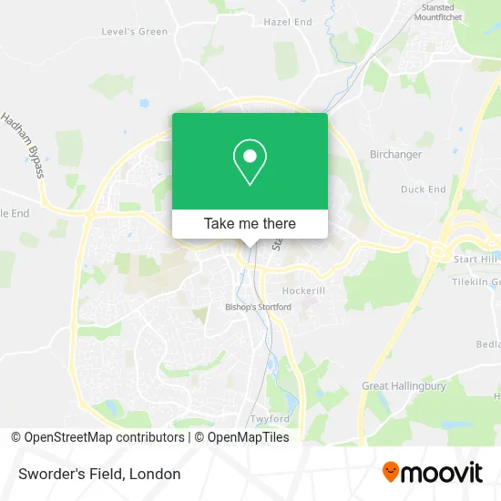 How to Get to Sworder's Field in Bishop'S Stortford by Train or Bus?
