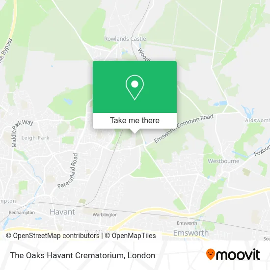 How to Get to The Oaks Havant Crematorium in East Hampshire by Bus or ...