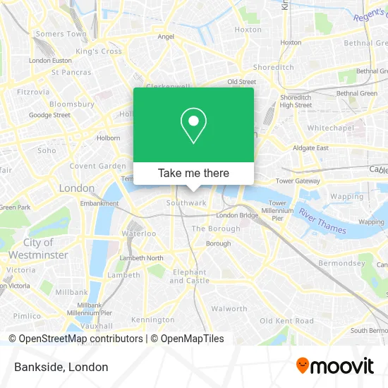 How to Get to Bankside in Borough by Bus, Train or Tube?