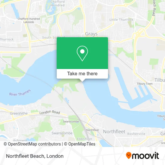 How to Get to Northfleet Beach in Swanscombe by Train, Bus, DLR or Tube?
